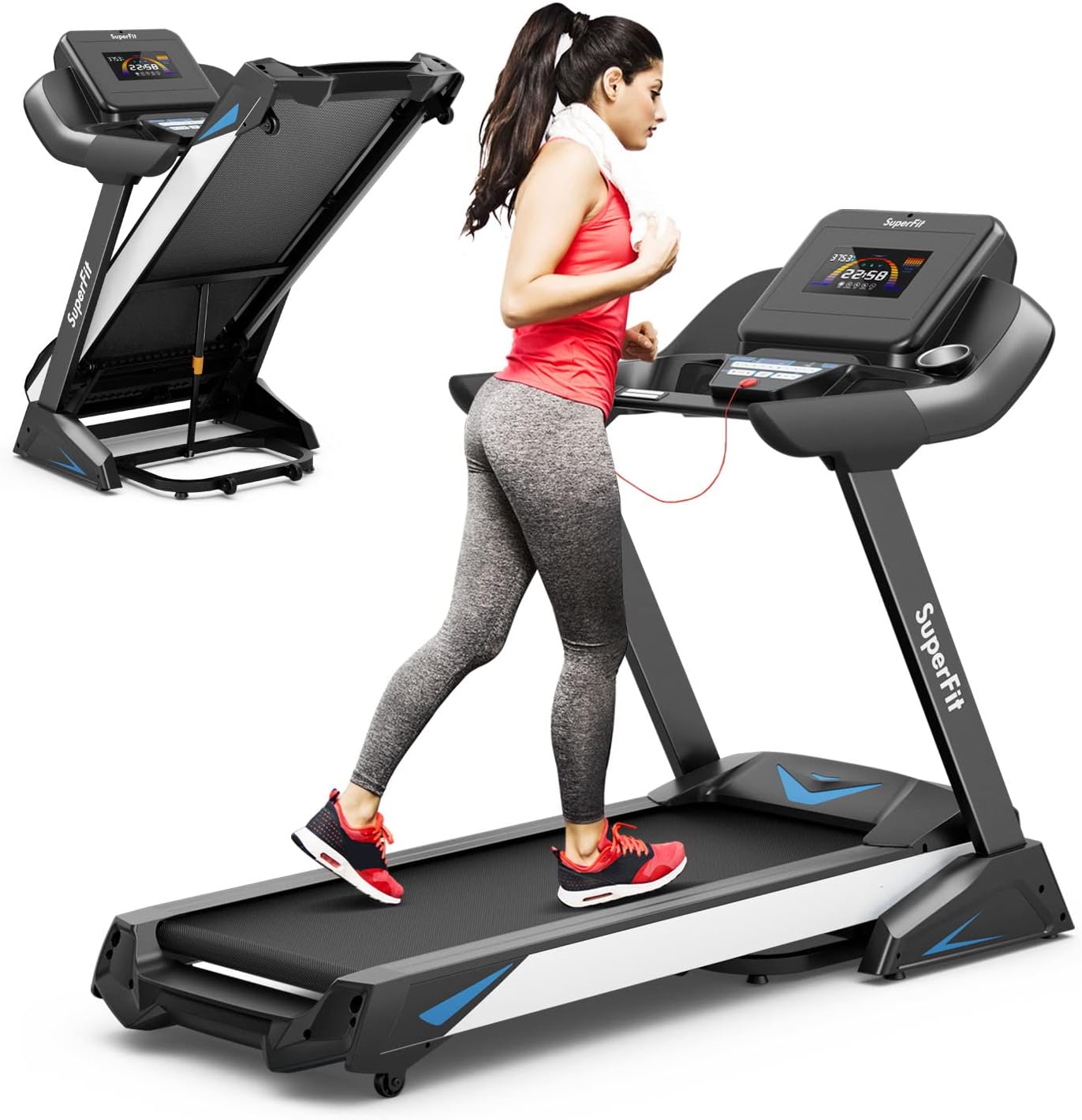 Commercial Heavy Duty Superfit Treadmill with 20 Preset Programs ...